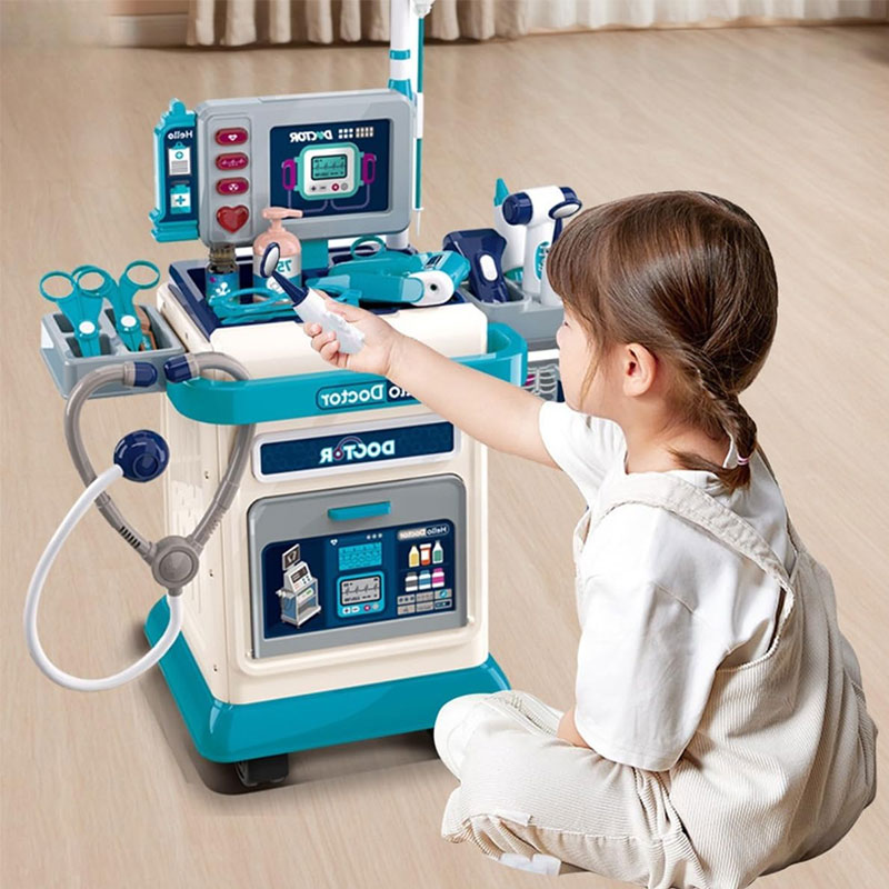 Chariot Médical Hello Doctor D8205 - Jouet Imitation 37 pcs