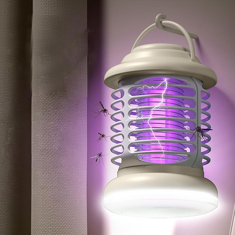 Lampe Anti-Moustiques Portable USB - 3W - Éclairage LED - Beige