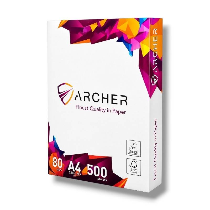 Rame Papier A4 ARCHER 80g/m² 500 Feuilles Haute Qualité
