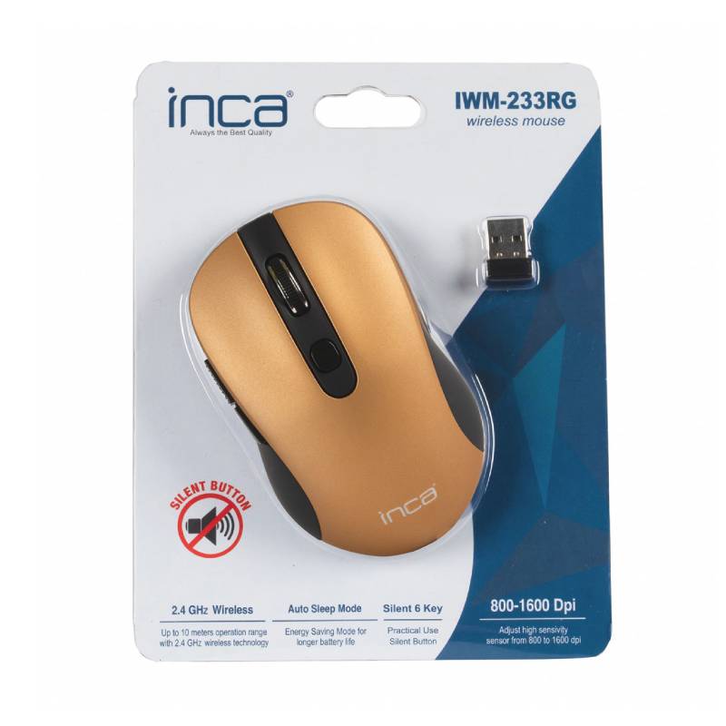 Souris Sans Fil INCA IWM-233RG - Noir & Gold