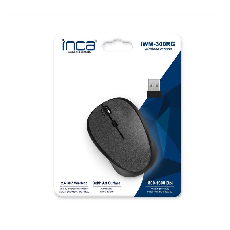 Souris Sans Fil INCA IWM-300RG - Noir & Gris
