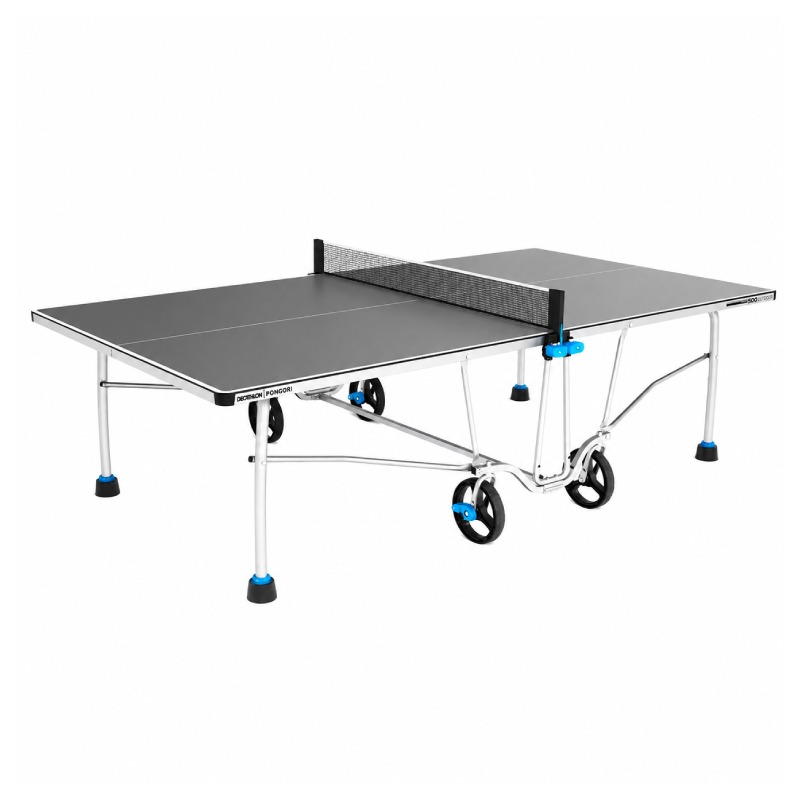 Table Ping Pong Extérieure PPT 530.2 Gris Pliable en Mélamine et Acier