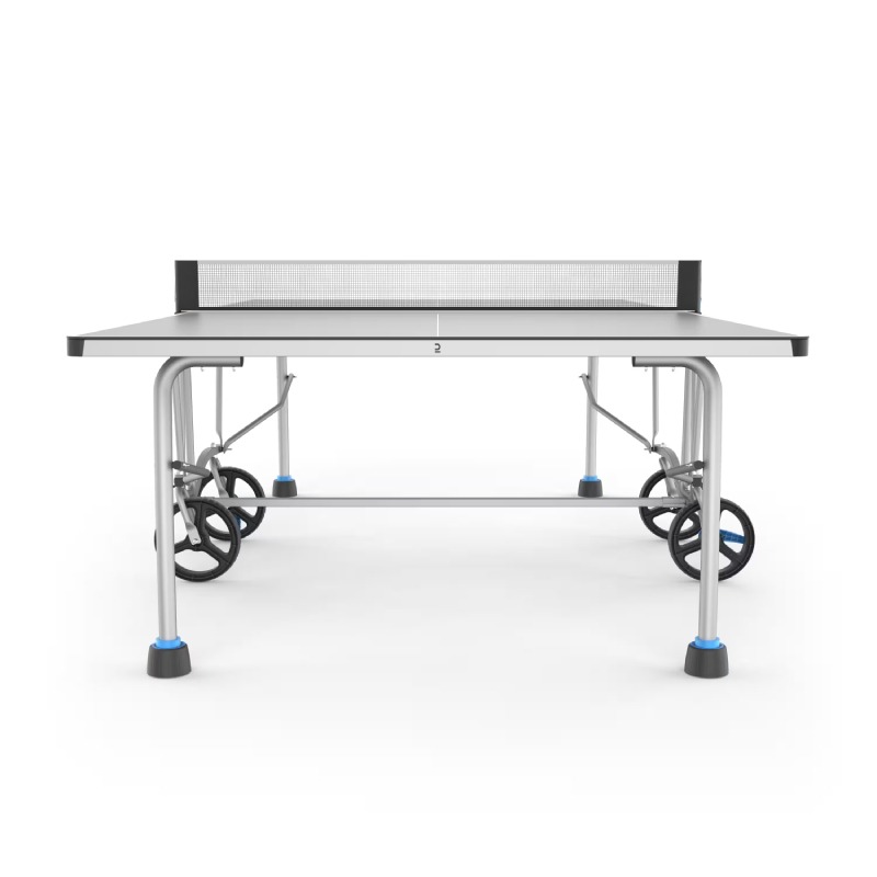 Table Ping Pong Extérieure PPT 530.2 Gris Pliable en Mélamine et Acier